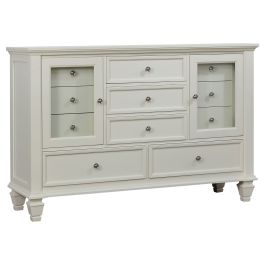 Coaster Sandy Beach 11-Drawer Dresser Cream White | Hudson's Furniture ...