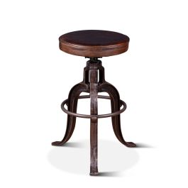 Home Trends Design Wellington Adjusting Barstool in Vintage Brown ...