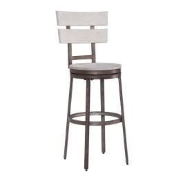 American Woodcrafters Metal Barstool Middle Gray Metal Finish Bar Stool ...