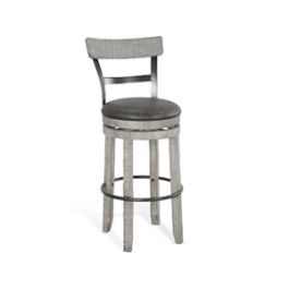 Sunny Designs Alpine Grey 30 Inch Swivel Barstool with Cushioned Seat ...