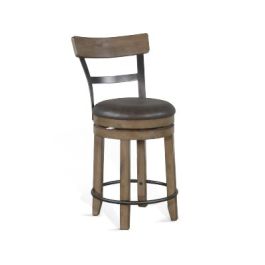 Sunny Designs Doe Valley Buckskin 38 Inch Swivel Barstool | Hudson's ...