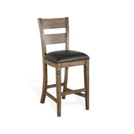 Sunny Designs Doe Valley Buckskin Barstool with Cushioned Seat | Hudson ...