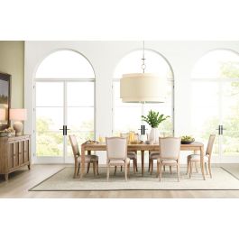 American Drew Chastain Caramel Rectangle Dining Table & 4 Side Chairs ...