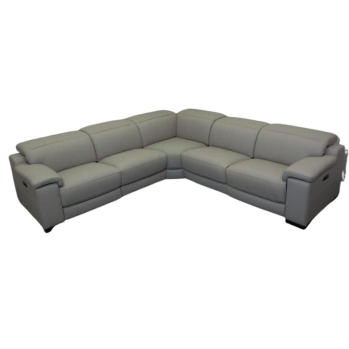 HTL International Arizona 5-Piece Power Reclining Taupe Sectional ...