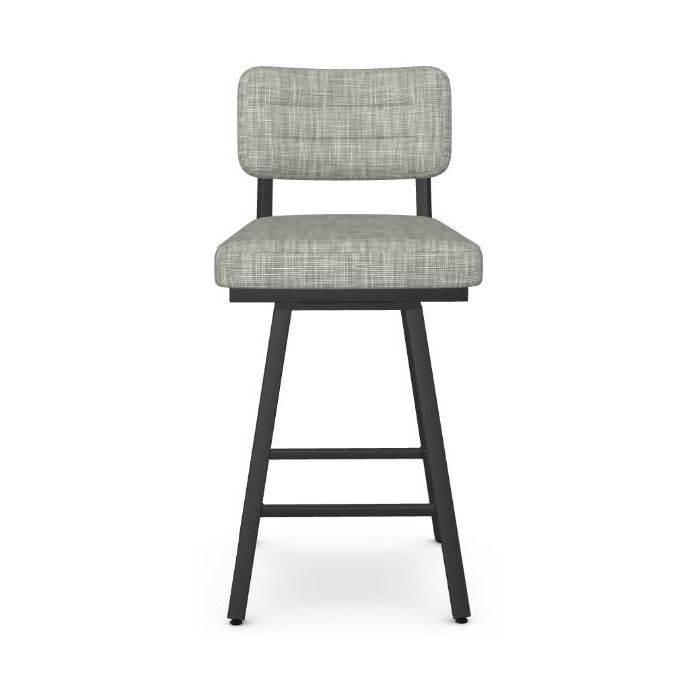 Amisco Phoebe Illusion Counter-Height Swivel Stool in Black Coral | Hudson's Furniture + Mattress