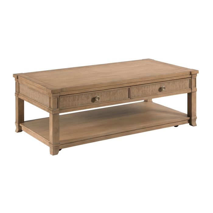 American Drew Chastain Caramel Woodfield Rectangle Coffee Table ...