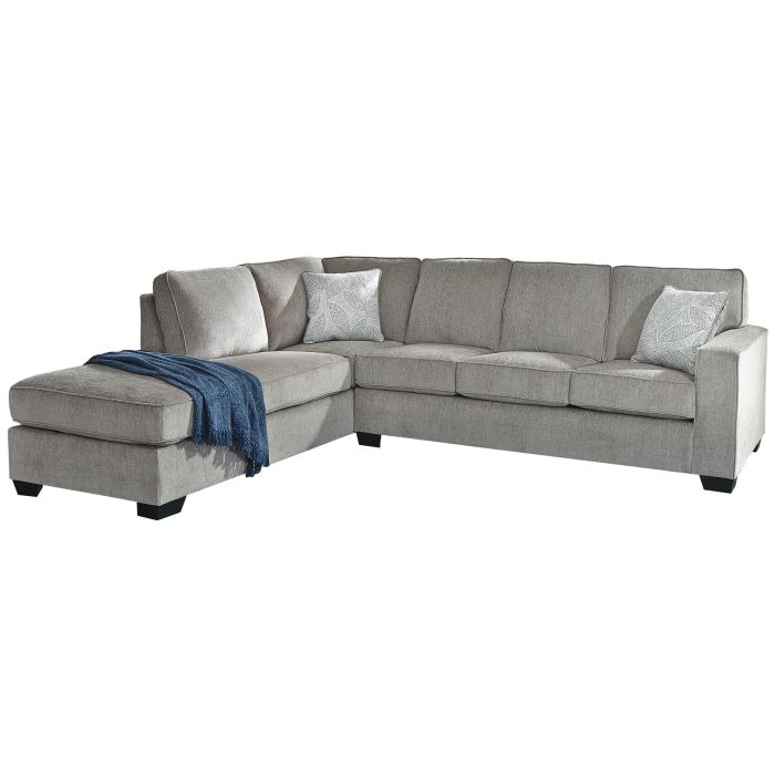 Ashley Altari 2-Piece Sleeper Chaise Sectional Left-Arm Facing Alloy ...