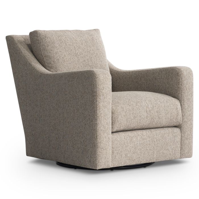 Bernhardt Ventura Beige Fabric Swivel Chair | Hudson's Furniture + Mattress