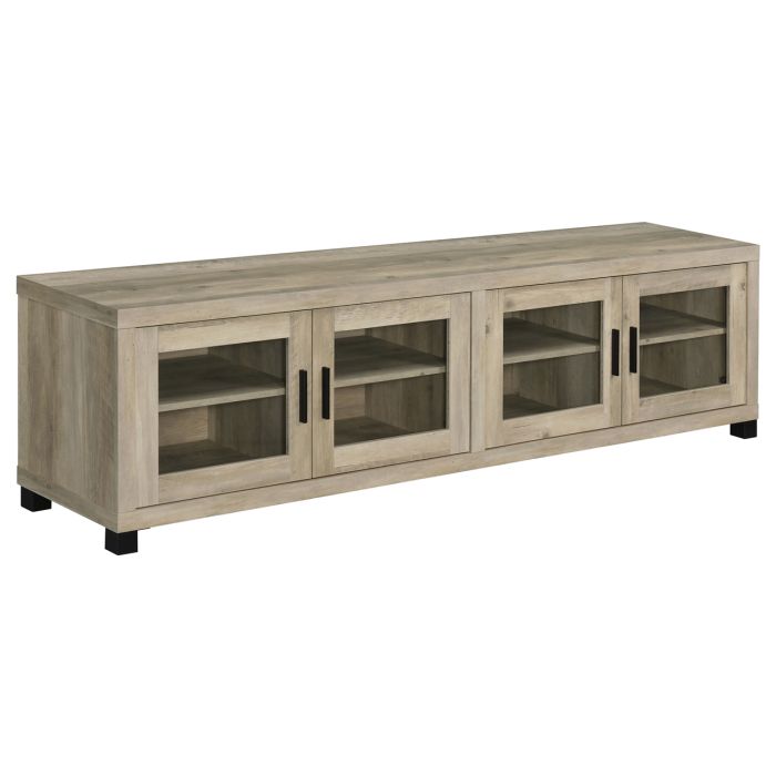 Coaster Sachin 4-Door Engineered Wood 79 Inch TV Stand Distressed Pine ...