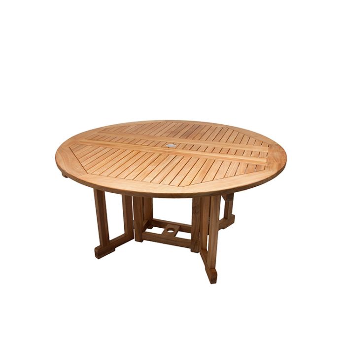 Royal Teak 5 Foot Drop Leaf Outdoor Round Dining Table Hudson s Furniture Mattress