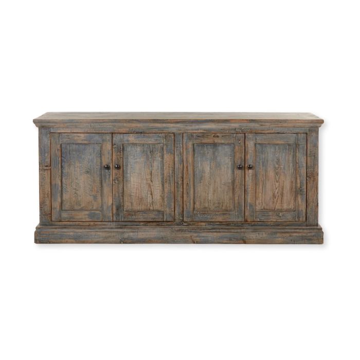 Nest Home Antique Blue Mimi 4-Door Cabinet | Hudson's Furniture + Mattress