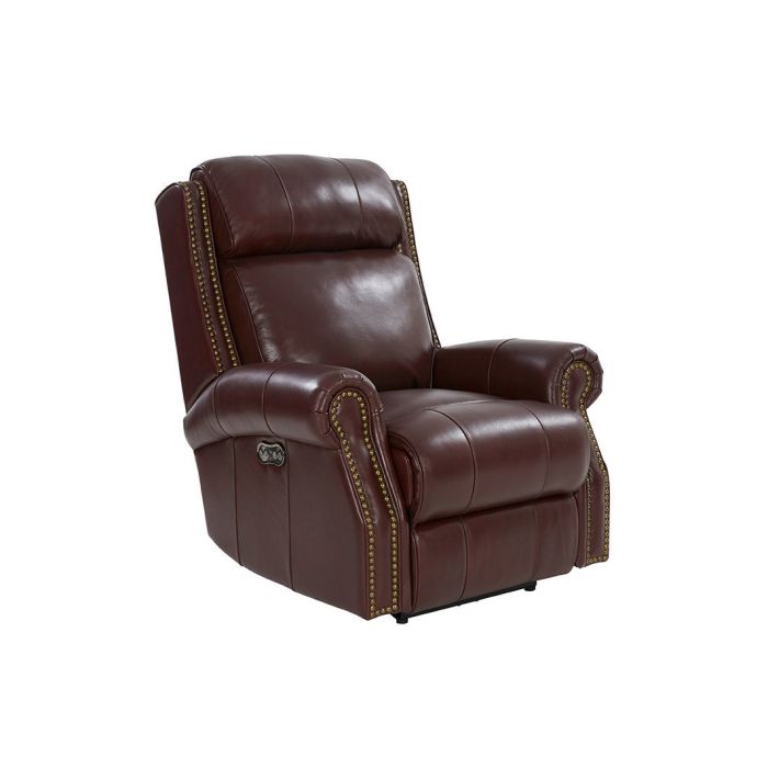 Barcalounger Marisol Cabernet Blair Big & Tall Power Leather Recliner ...