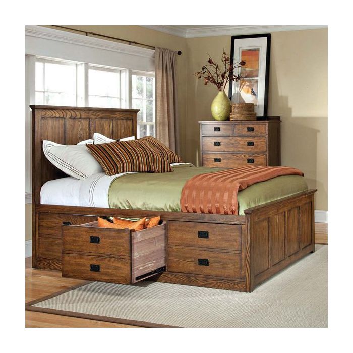 Intercon Oak Park Mission Queen Panel Headboard | Hudson's Furniture ...