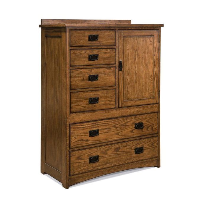 Intercon Rustic Oak Park Mission 6-Drawer Chest with Door | Hudson's ...
