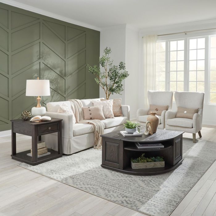 Liberty Furniture Wallace Aged Oak 3-Piece Cocktail Table & 2 End ...